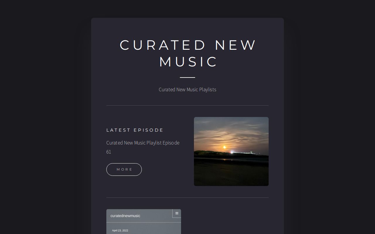 Curated New Music Playlists